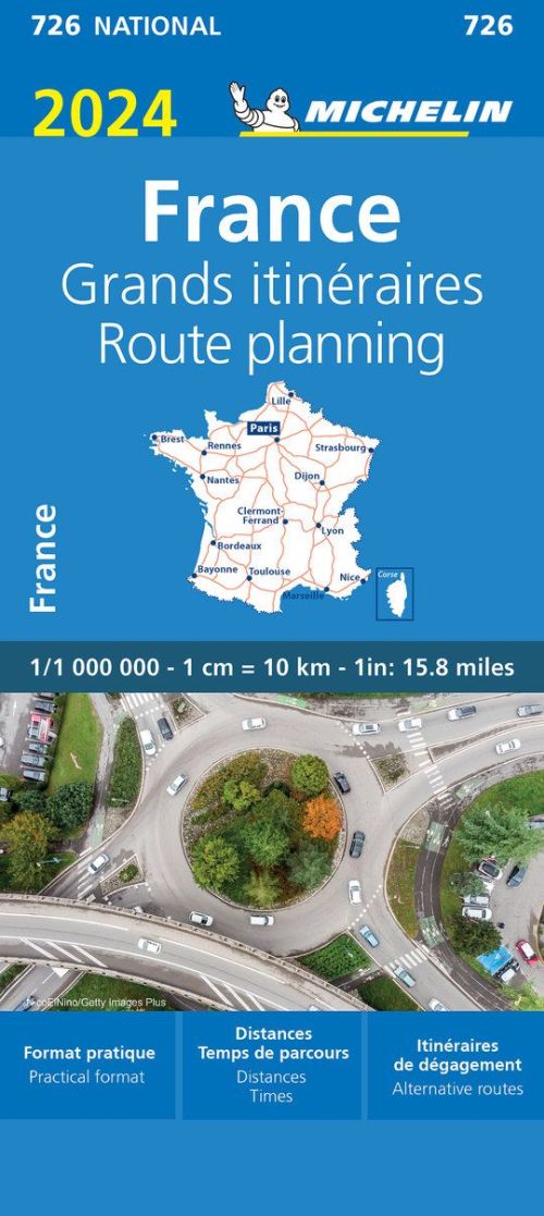 France Route Planning 2024, Michelin National Map 726 - Bruuns Bøger ...